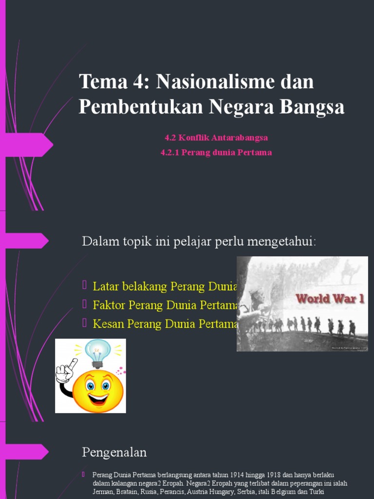 Tema 4-Perang Dunia Pertama | PDF