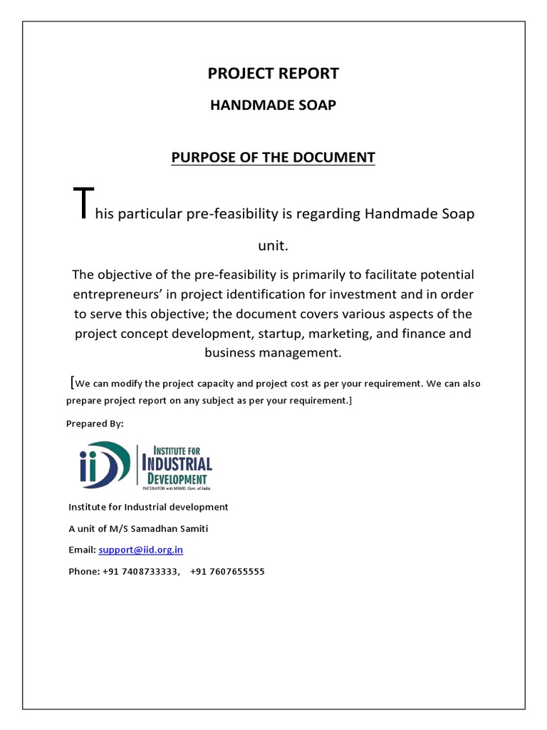 Handmade Soap Project Report | PDF | Soap | Depreciation