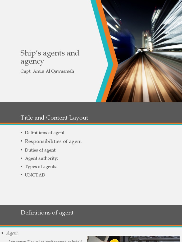 Understanding Ship Agency Roles | PDF | Law Of Agency | Cargo