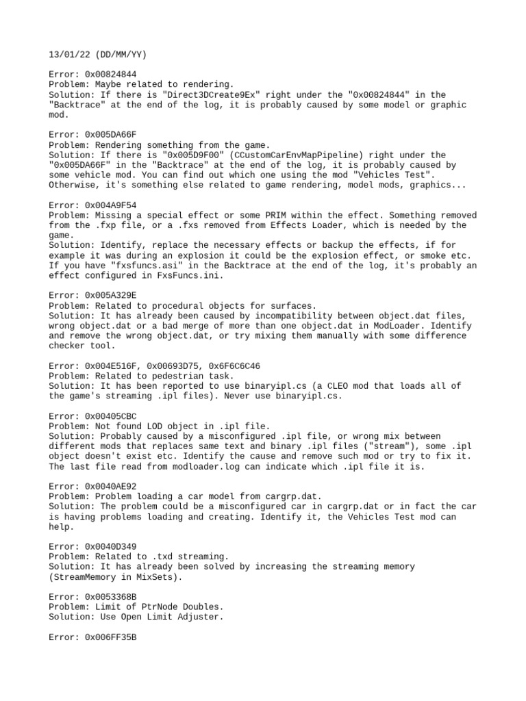 A Compendium of Common Game Errors: Analyzing Issues, Identifying ...