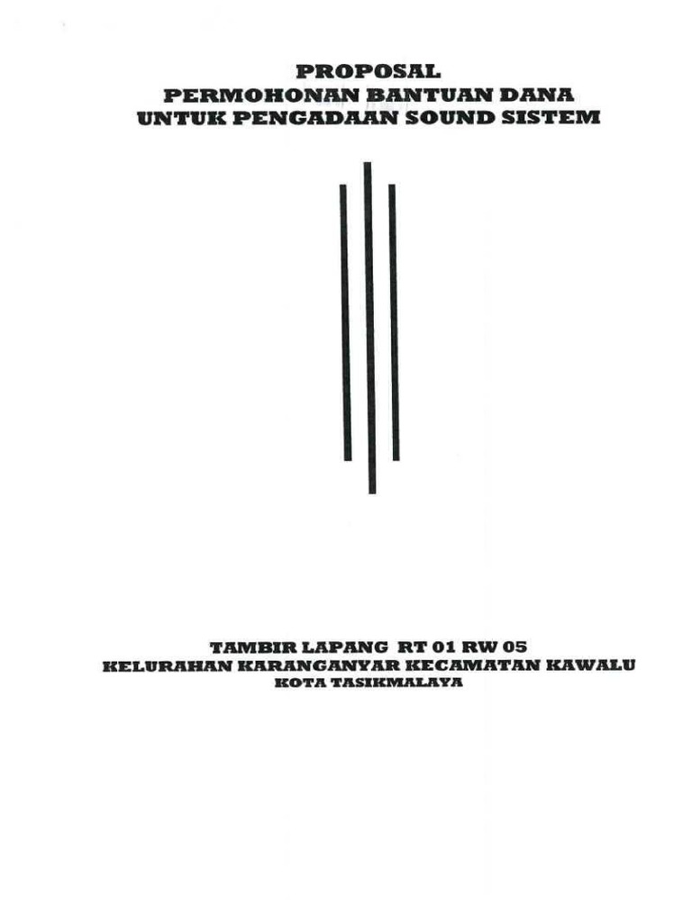 Proposal Bantuan Sound System Hnsi | PDF