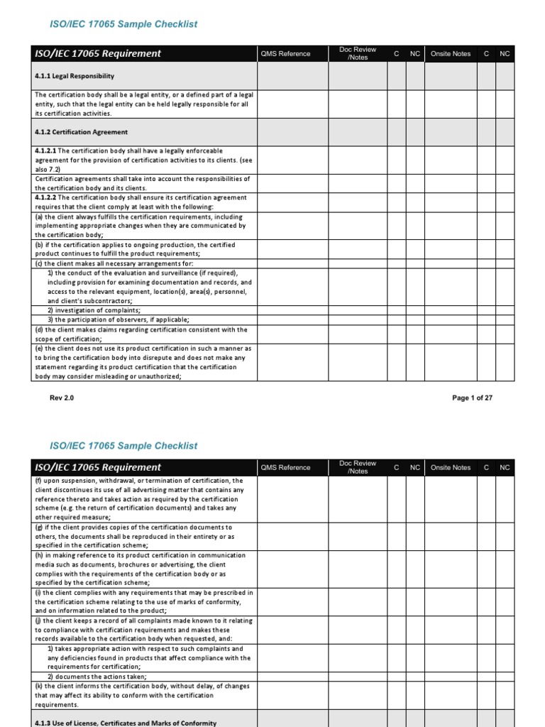 ISO/IEC 17065 Requirement | PDF | Certification | Professional ...