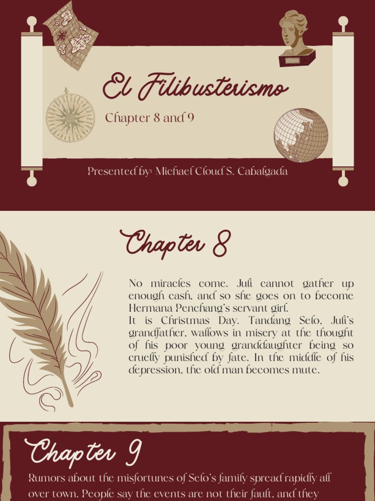 El Filibusterismo: Chapter 8 and 9 | PDF