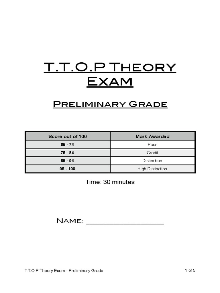 Preliminary Grade - Material | PDF
