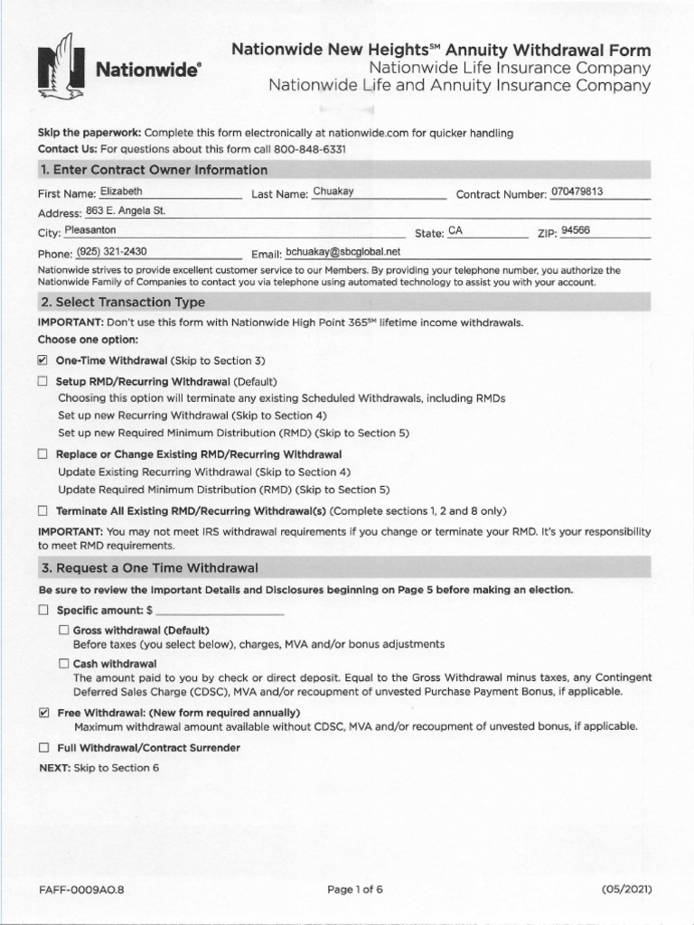 Nationwide Withdrawal | PDF