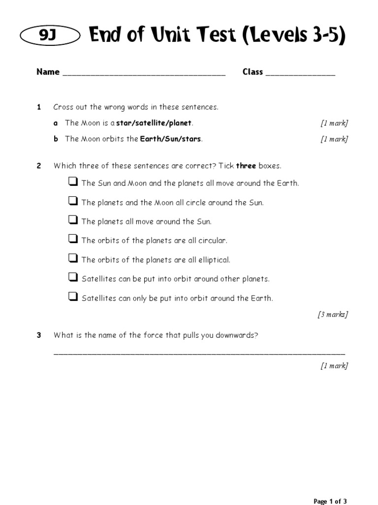 End of Unit Test (Levels 3-5) : Q Q Q Q Q Q Q | PDF