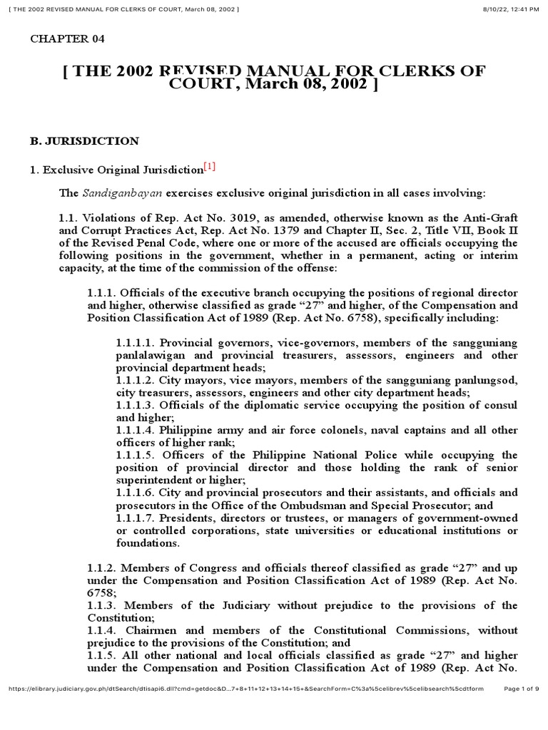 04 - (THE 2002 REVISED MANUAL FOR CLERKS OF COURT, March 08, 2002 ...