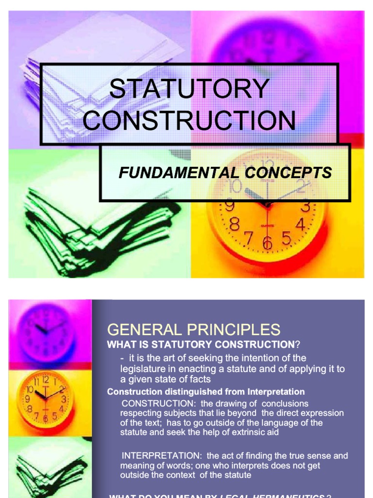 Statutory Construction Fundamentals | PDF | Statutory Interpretation ...