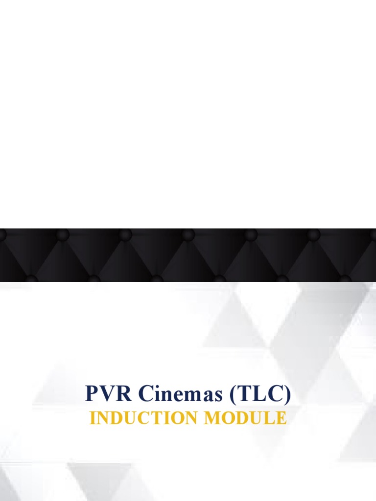 PVR Cinemas Induction Module: Career Path and Training Progression for Duty Officer, Duty ...