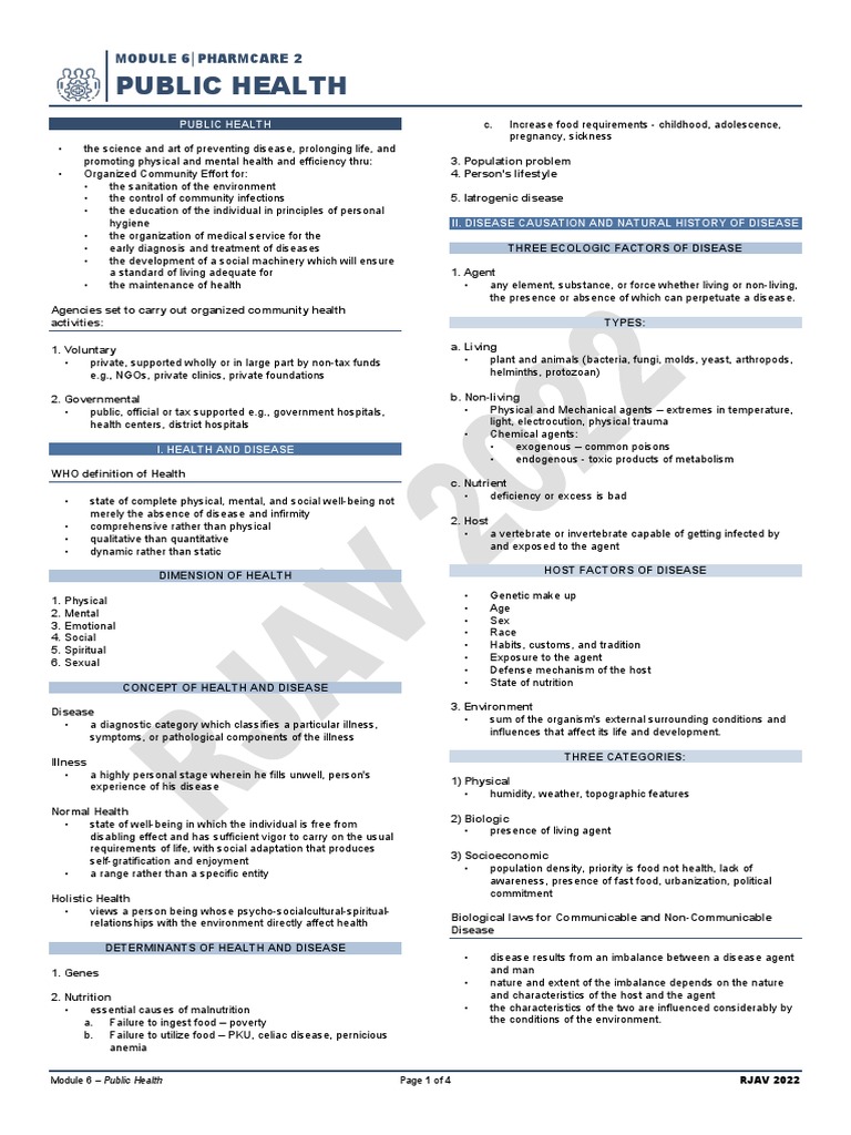 6.2 Public Health | PDF | Infection | Preventive Healthcare