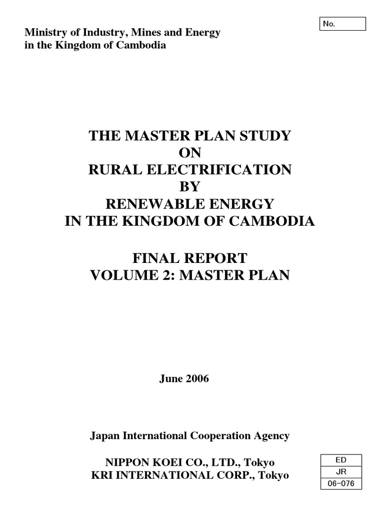 EDJR06076 Master Plan 01 | PDF | Rural Electrification | Electrification
