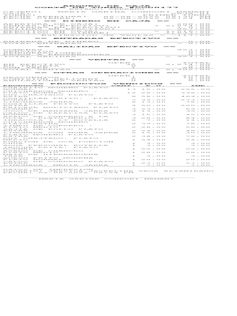 Ticket | PDF | Cocina | Alimentos