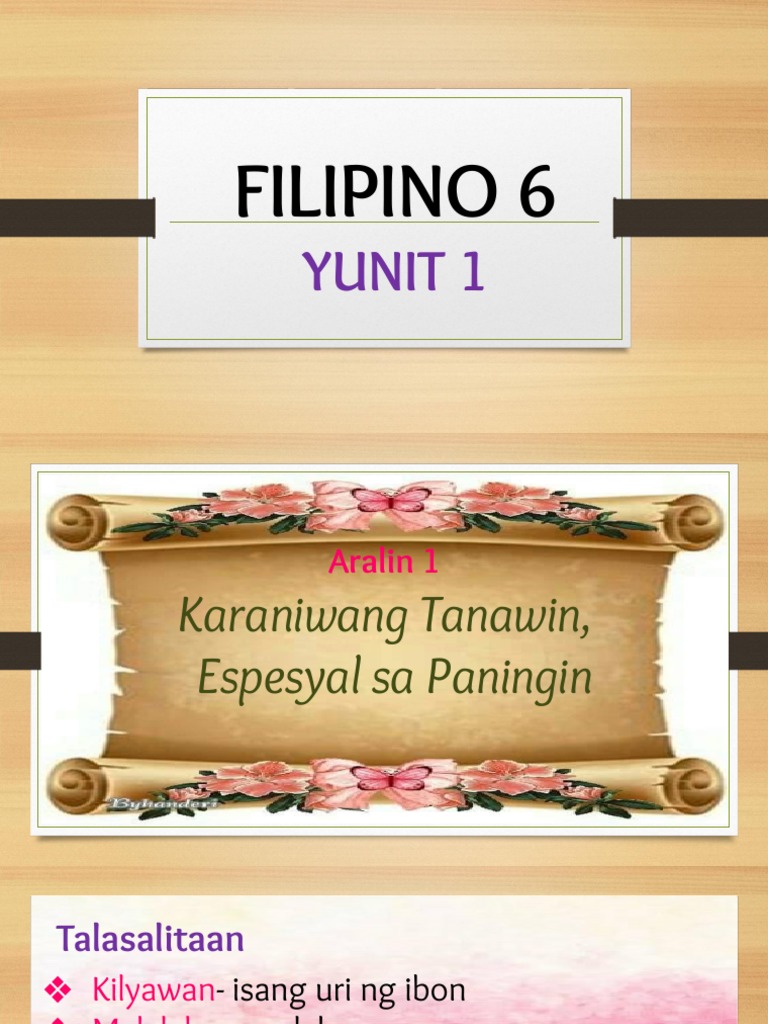 FILIPINO 6 TAKDANG ARALIN | PDF