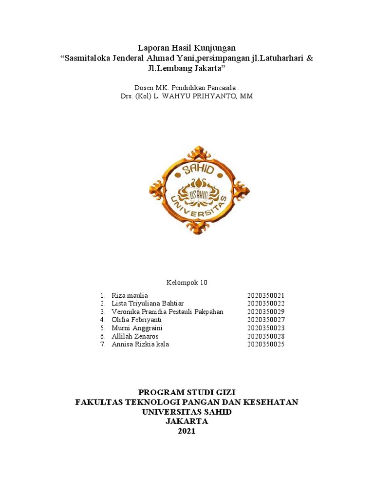 Laporan Hasil Kunjungan | PDF | Perjalanan