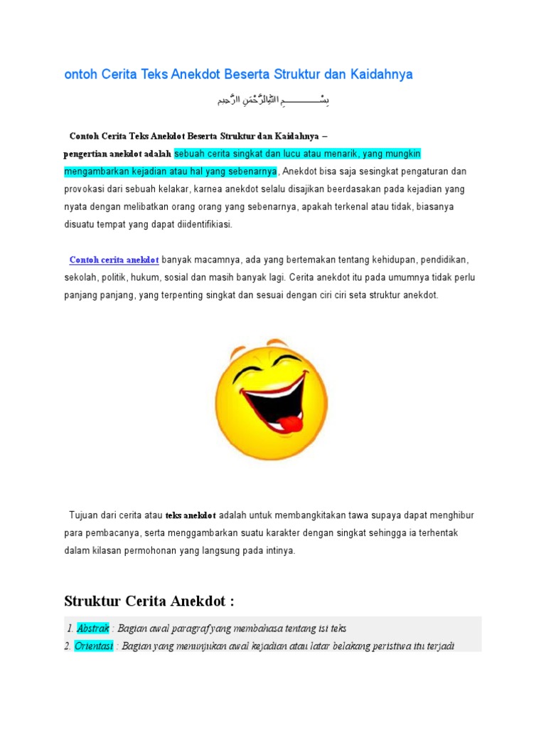 Cerita Anekdot Lucu | PDF