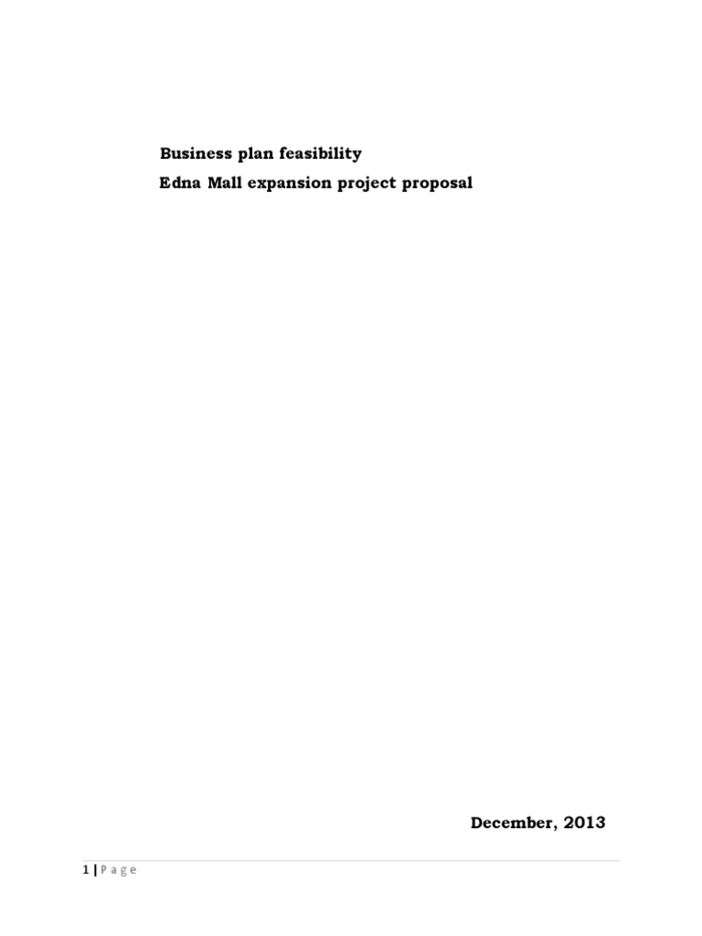 Business Plan Feasibility Edna Mall Expansion Project Proposal | PDF ...