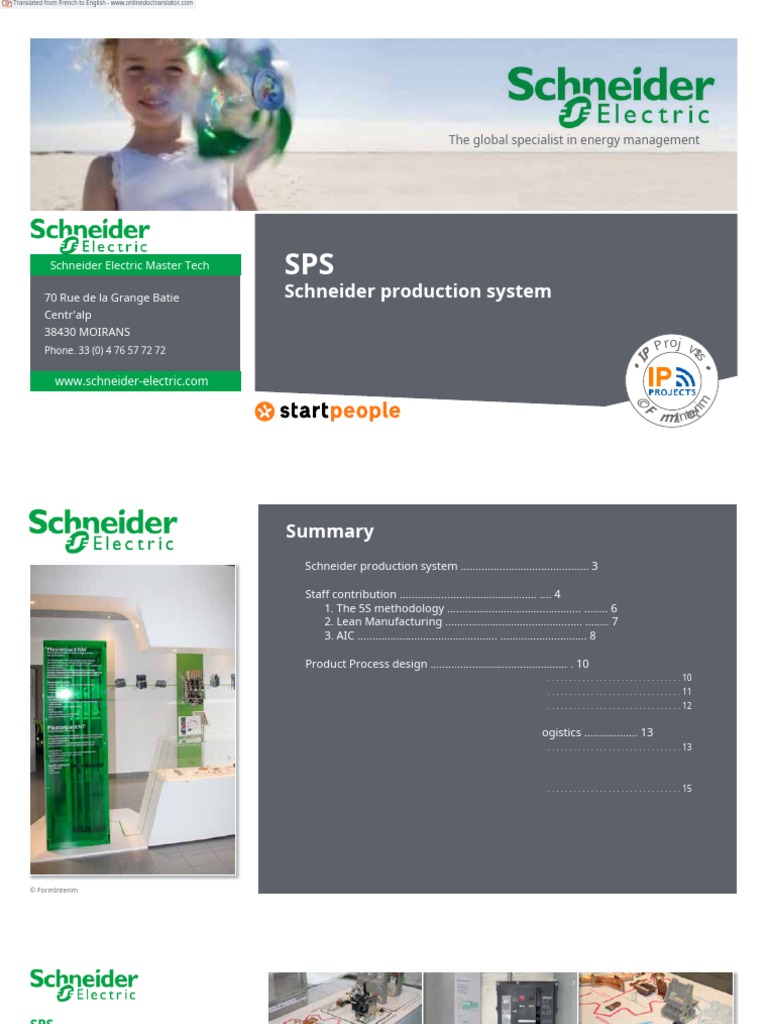 Schneider Production System: The Global Specialist in Energy Management ...