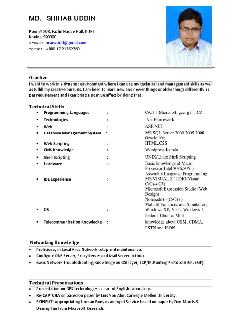 Shihab Final CV | PDF | Institute Of Electrical And Electronics ...