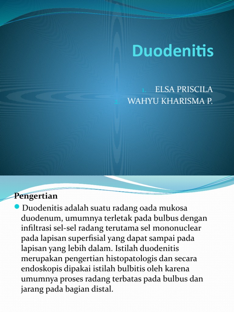 Pengertian dan Gejala Duodenitis | PDF | Sains & Matematika