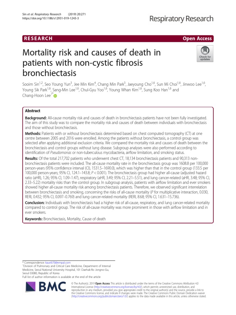 Bronchiectasis in nonCF in Children | PDF | Respiratory Diseases ...