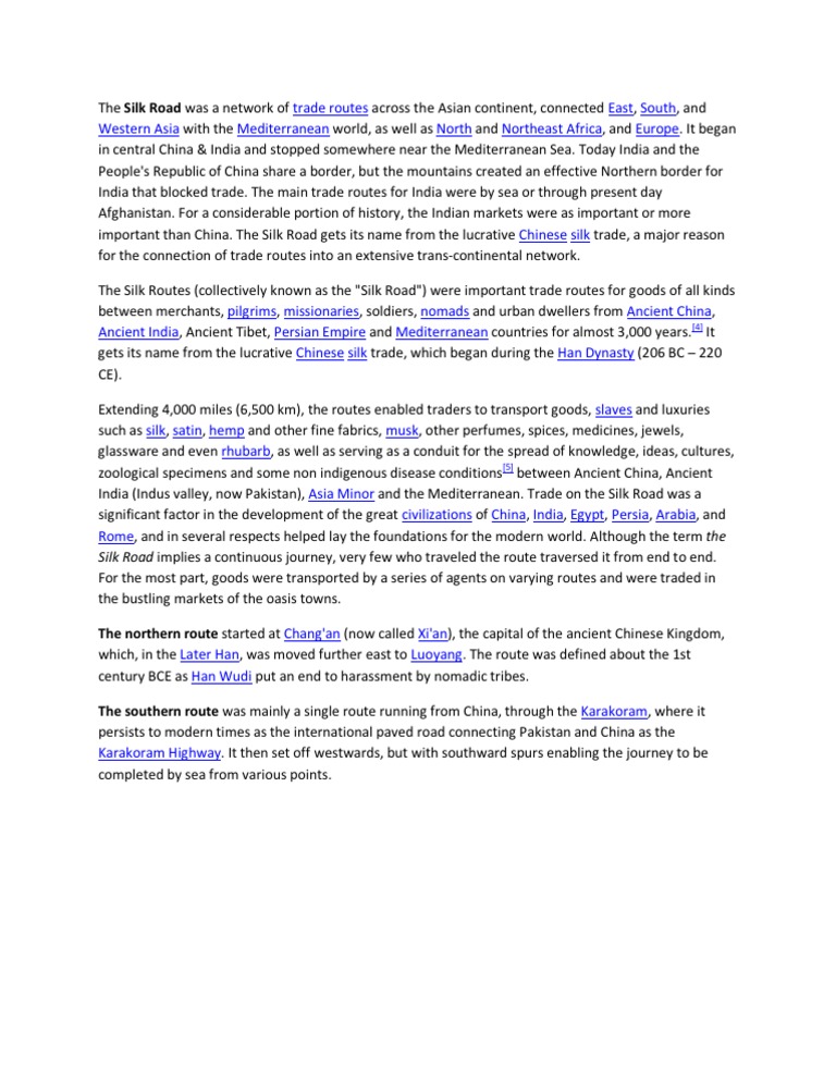 Silk Route Pdf