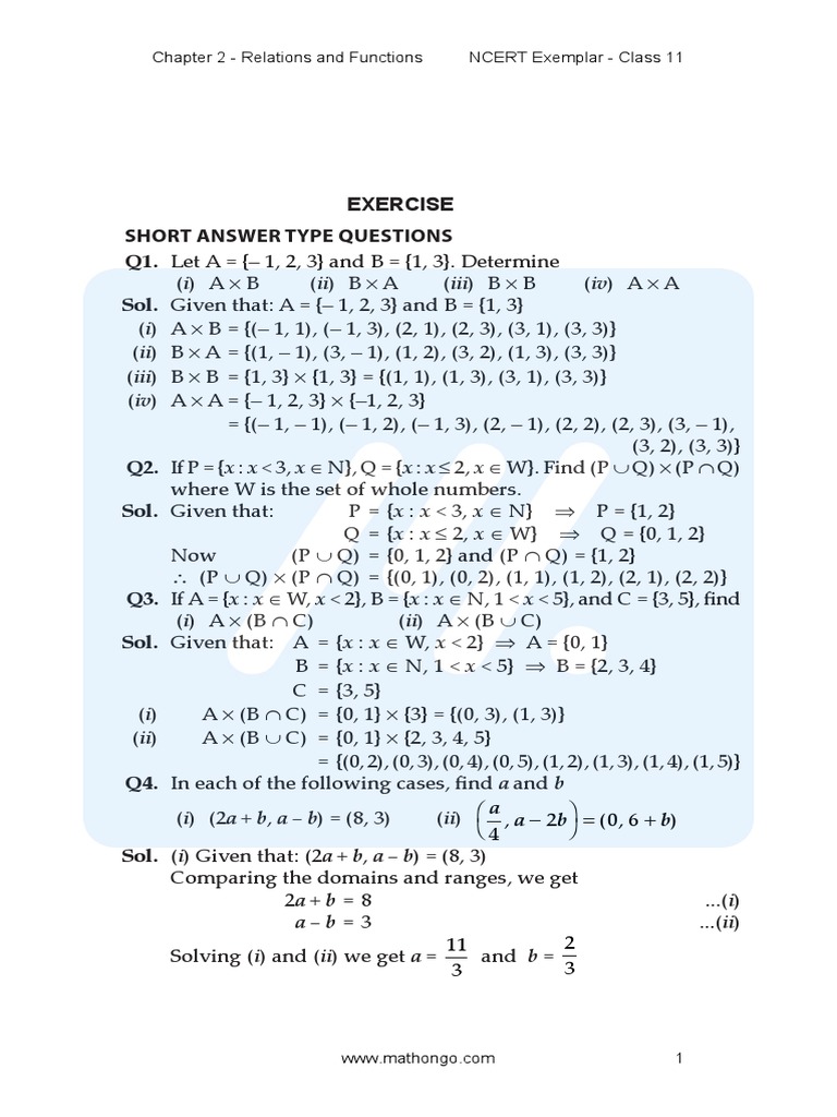 Relations And Functions Exploring Ordered Pairs Domains Ranges And Relation Types Through