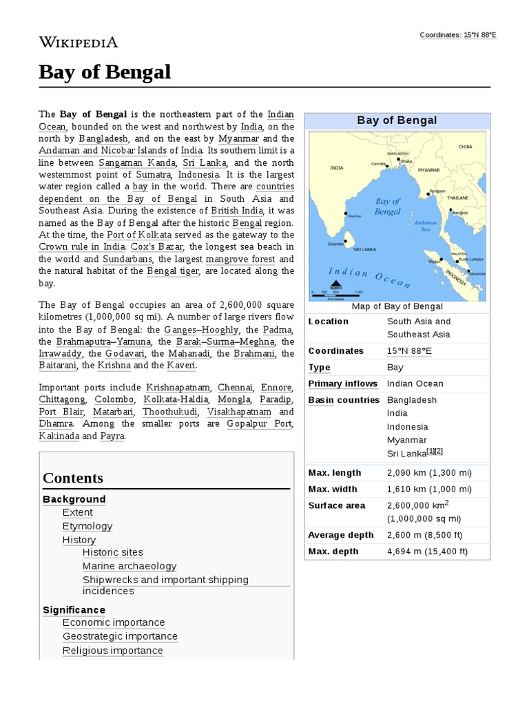 Bay of Bengal | PDF | Physical Geography | Earth Sciences