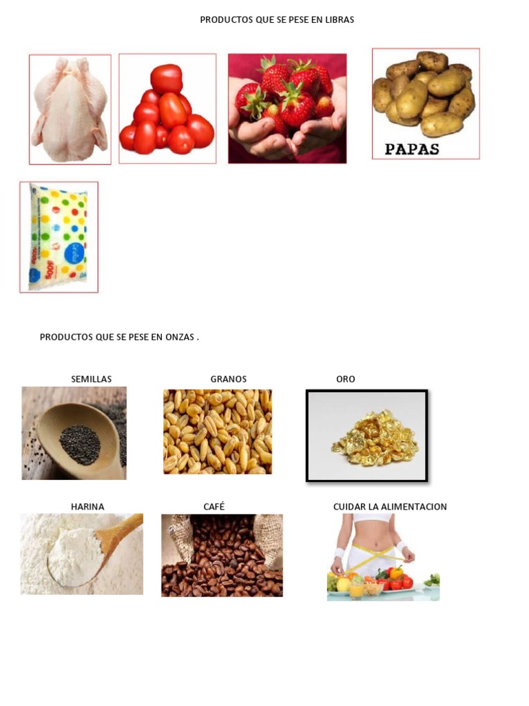 Productos Que Se Pese en Libras | PDF
