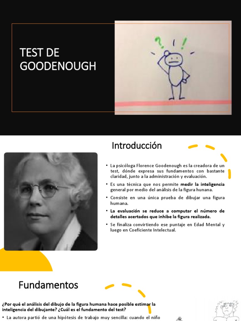 Test de Goodenough: Evaluación de Inteligencia Infantil | PDF ...