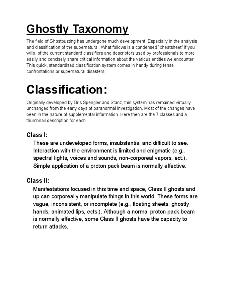 GB - CTE - Ghost Taxonomy | PDF | Ghosts