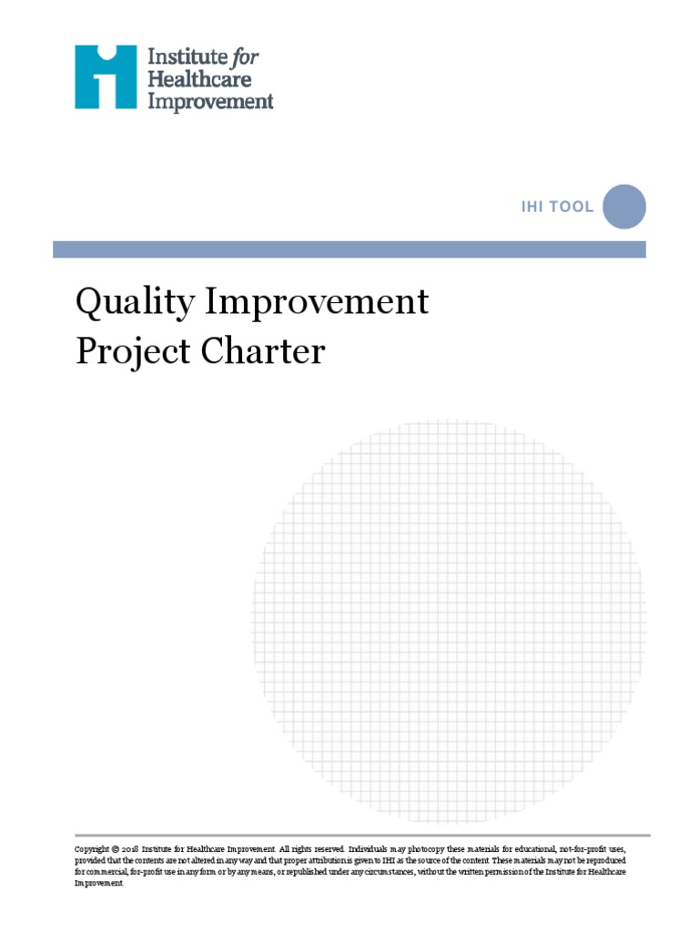 IHITool QI Project Charter | PDF | Needs Assessment | Child Protective ...