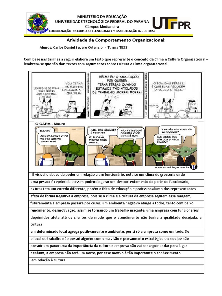 Atividade Sobre Clima e Cultura | PDF