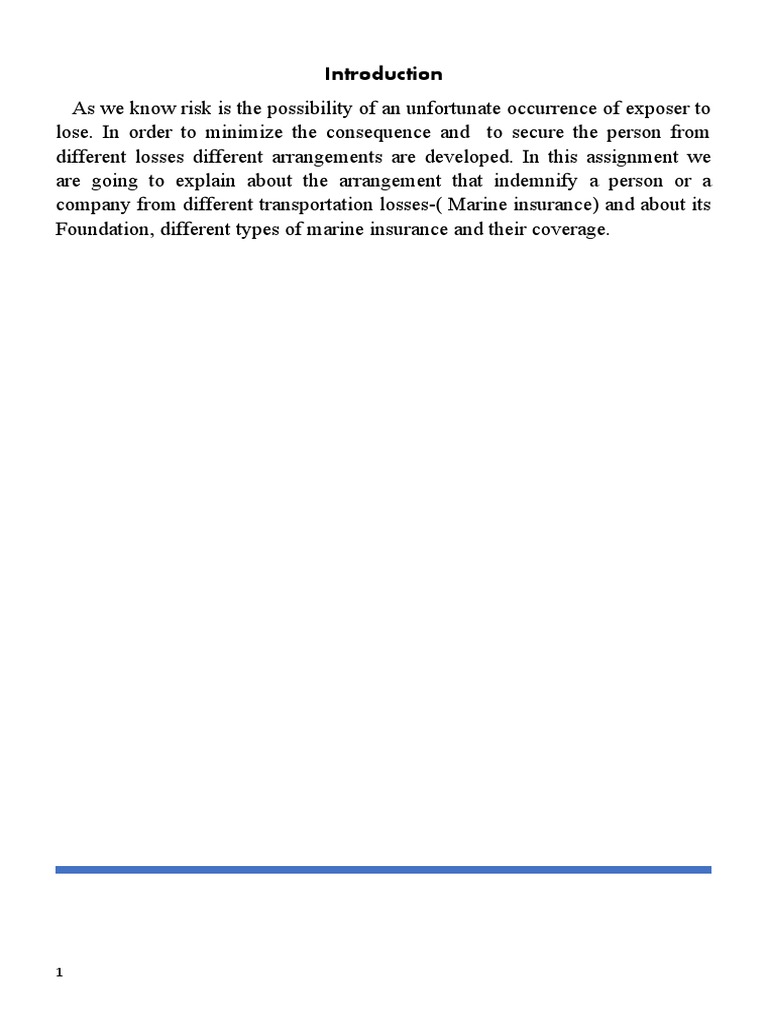Understanding Marine Insurance Types | PDF | Insurance | Liability ...