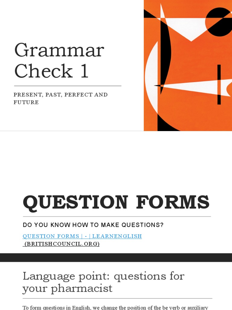 Grammar Check 1 | PDF | Verb | Grammatical Tense