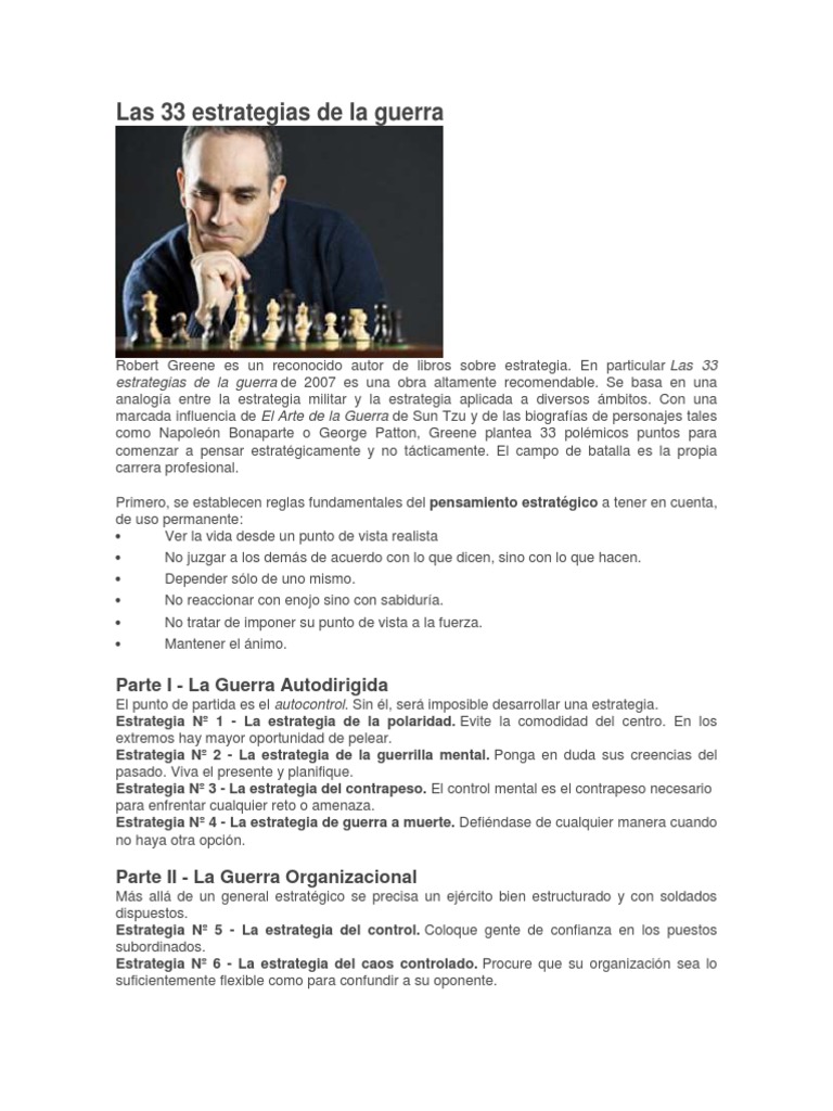 Las 33 Estrategias de La Guerra | PDF | Estrategia militar | Guerra ...
