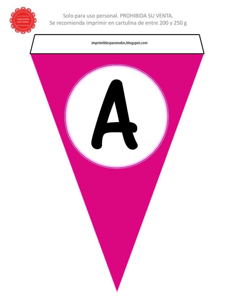 Banderines ROSAS Alfabeto | PDF | Equipo de oficina | Diseño de ...