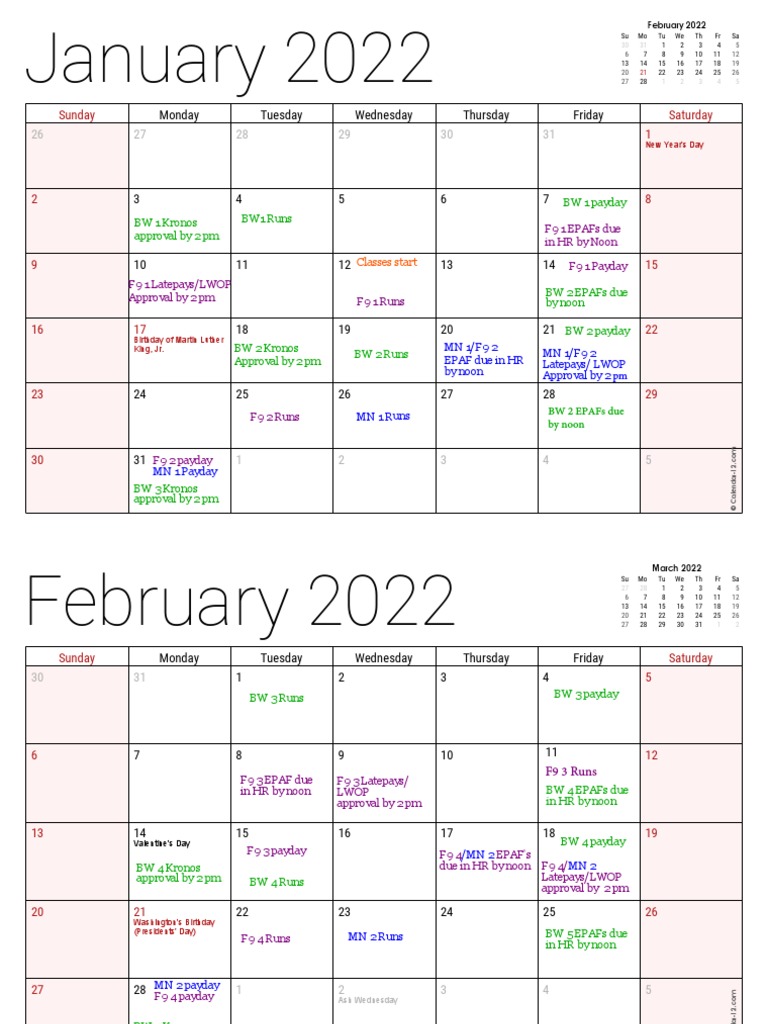 2022 Payroll Calendar | PDF | Traditions | Public Holiday