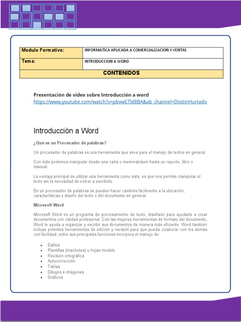 6 Introduccion A Word | PDF | Microsoft Word | Procesador de textos