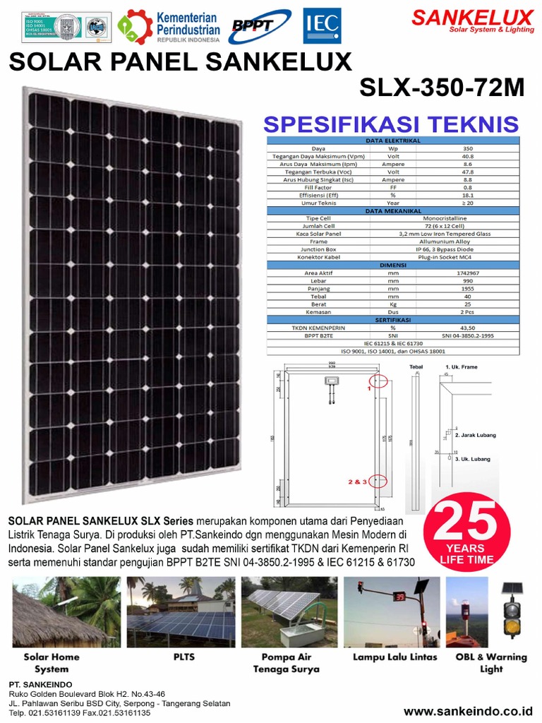 Brosur Solar Panel 350 WP Mono - 2020 | PDF