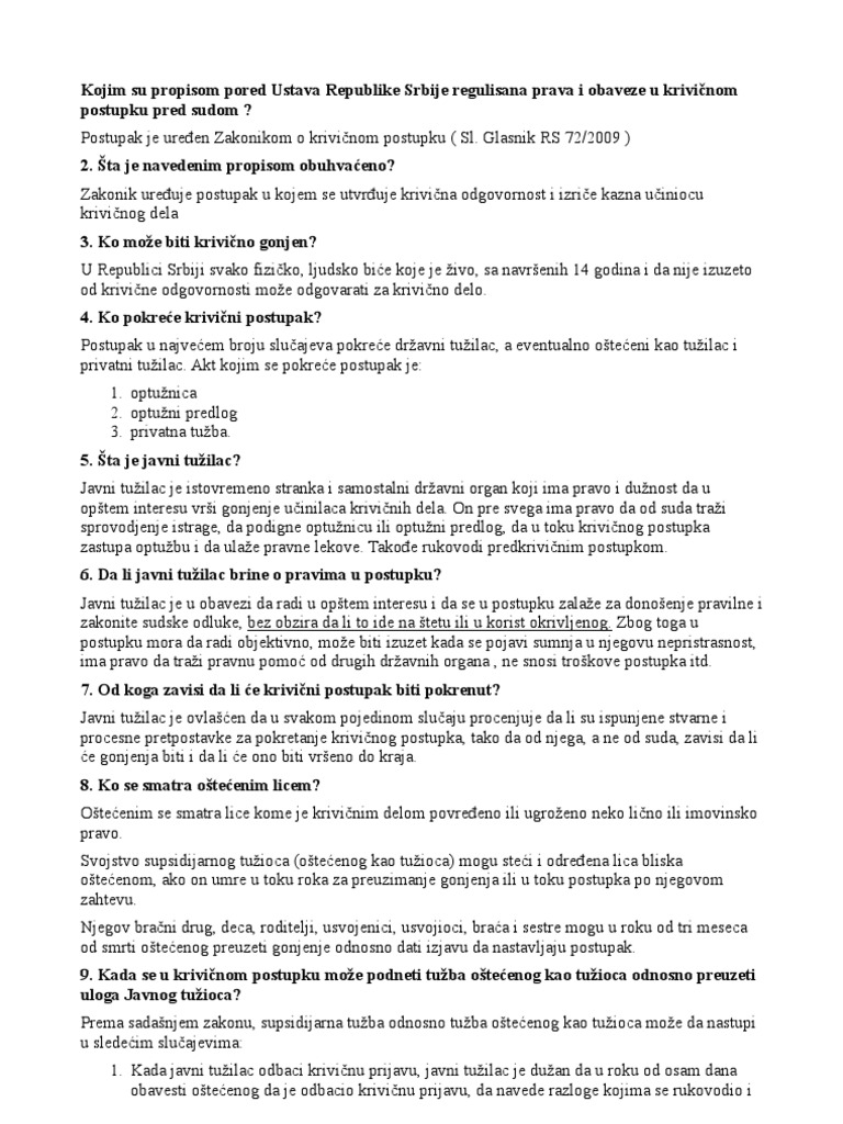 Krivicni Postupak | PDF