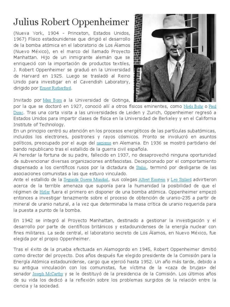 Julius Robert Oppenheimer | PDF