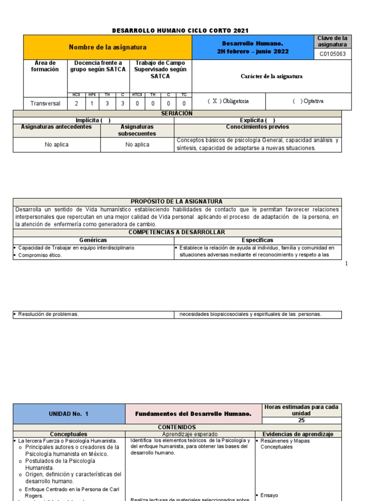 2H Des Hum Guía Estudte V1 Feb 2022 | PDF | Prueba (evaluación) | Aprendizaje