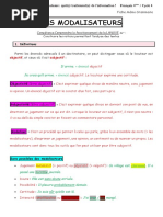 Tableau Des Modalisateurs | PDF | Verbe | Linguistique