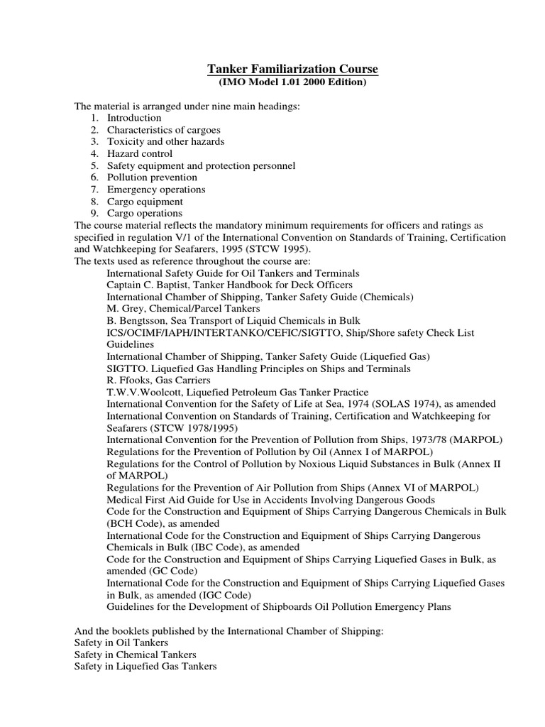 Tanker Familiarization Course | PDF | Oil Tanker | Oil