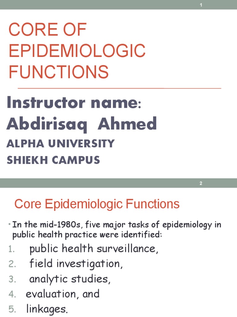 Core of Epidemiology | PDF | Epidemiology | Evaluation