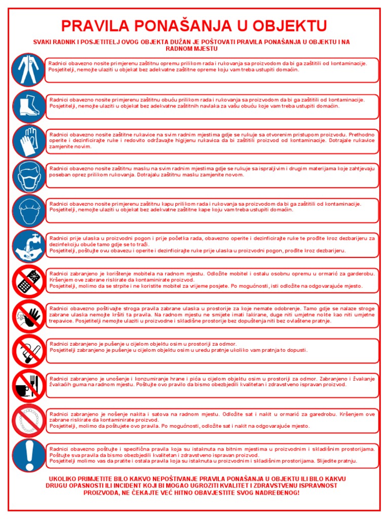 1 - Pravila Ponašanja Na Radnom Mjestu | PDF