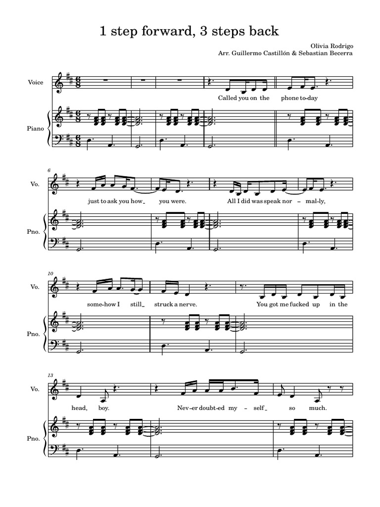 1 Step Forward 3 Steps Back Arr. | PDF