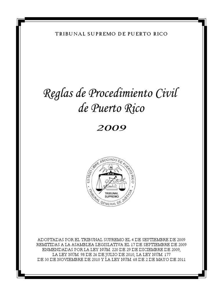 Reglas de Proc Civil | PDF | Corporaciones | Puerto Rico