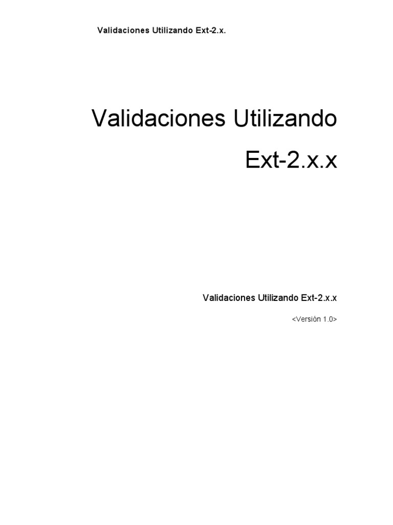 Validaciones Utilizando Ext-2.x.x | PDF | Expresión regular | Script Java