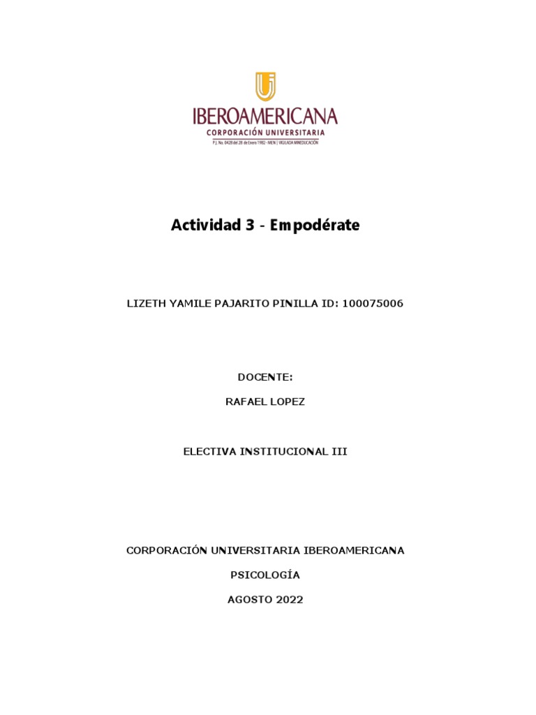 Actividad 3 - Empodérate | PDF